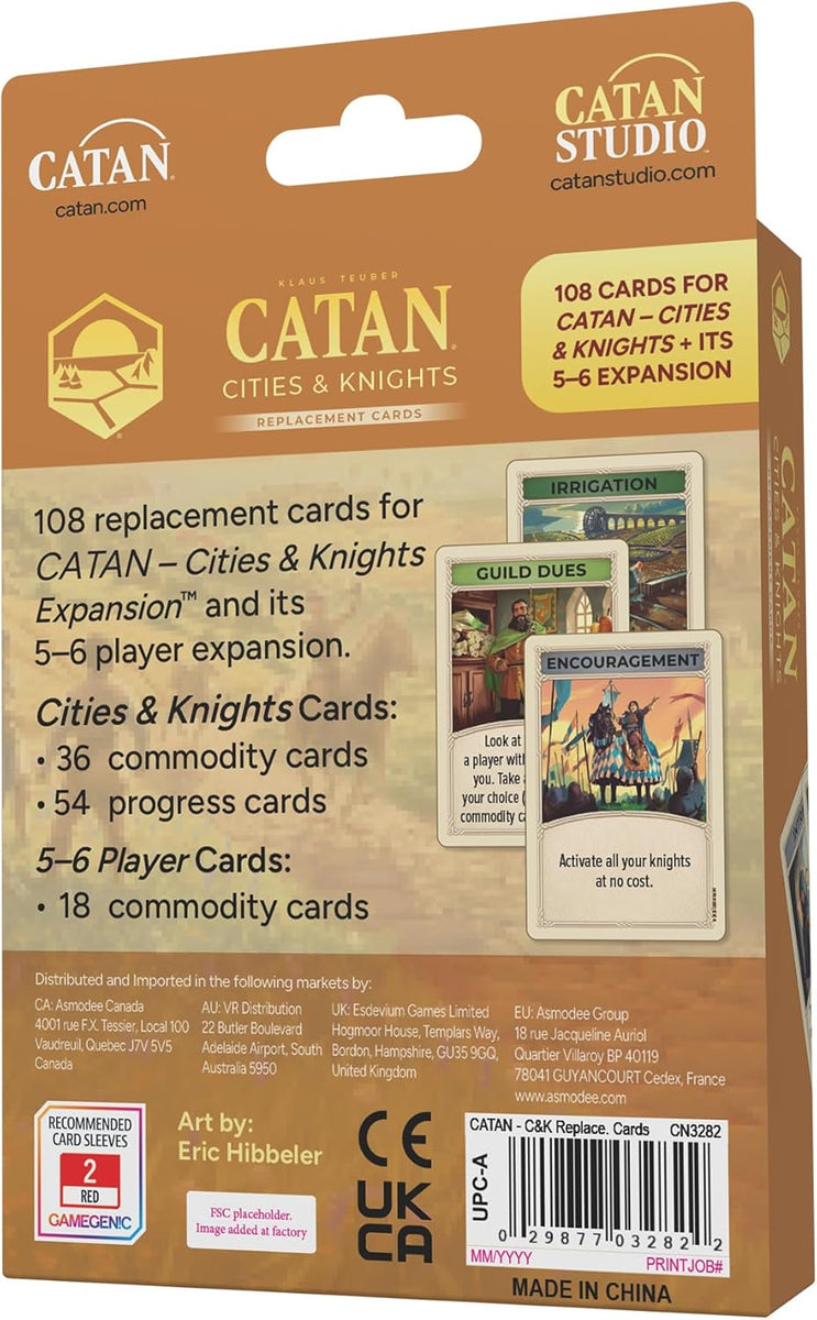 Catan 6th Edition: Cities & Knights Cards (EN)| Brique & Braque