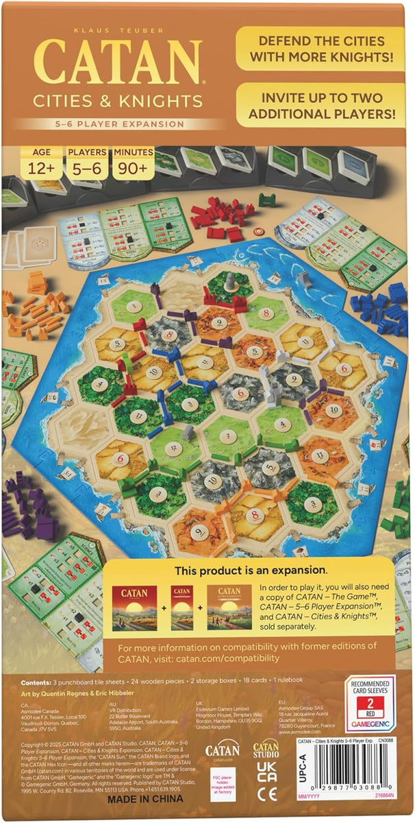 Catan 6th Edition: Cities & Knights 5-6 Players Expansion (EN)| Brique ...