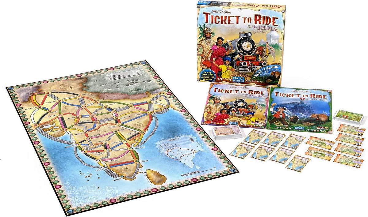 Ticket to Ride India Map Expansion (Multilingual)| Brique & Braque