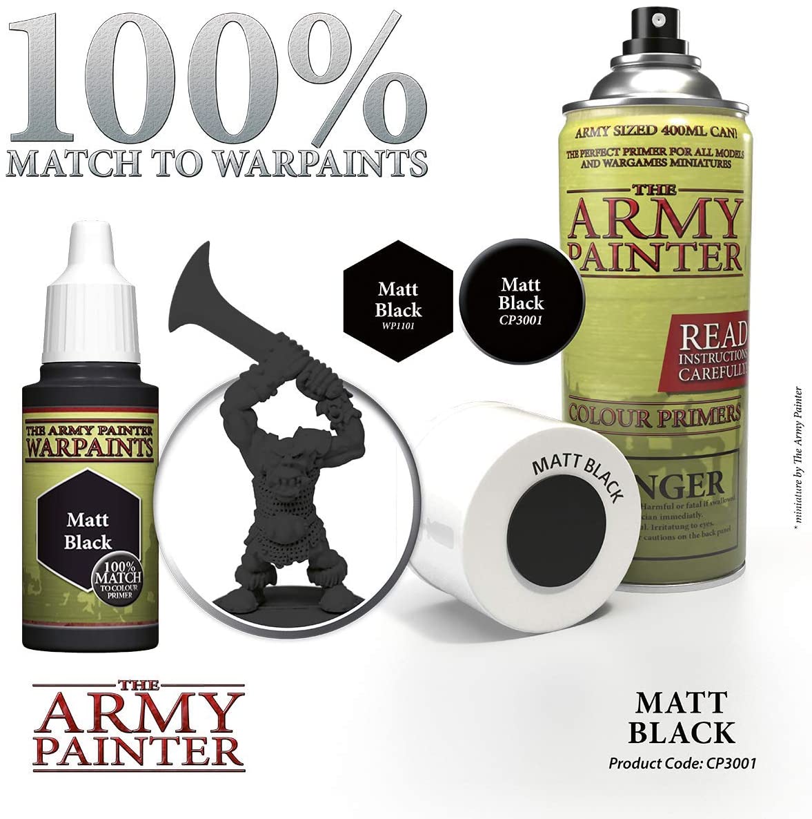 The Army Painter Matt Black Primer CP3001| Brique & Braque